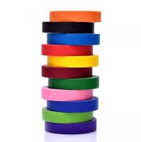 China Rainbow Textured Paper Packing Adhesive Tape Roll Painters Masking Tape 50M for sale