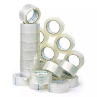 China No Bubble Box Sealing Carton Bopp Sealing Tape Transparent Clear Adhesive Tape With Logo for sale