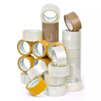 China No Bubble Box Sealing Carton Bopp Sealing Tape Transparent Clear Adhesive Tape With Logo for sale