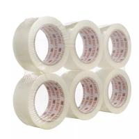 China 50mic Clear Transparent Bopp Packing Water Activated Adhesive Packaging Tape for sale