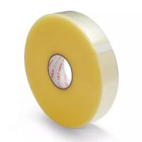 China Clear Bopp Tape 1000m 500m Transparent Yellowish Tan Color Bopp Packing Adhesive Tape Rolls for sale