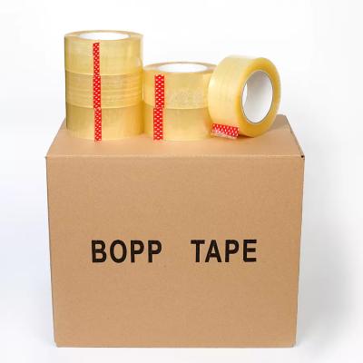 China BOPP Adhesive Tape Clear Packing Package Tape 48mm X 60/66/100/150m Sticky Packaging Sealing Box for sale