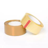 China 2inches X 100yards Clear And Brown Bopp Adhesive Strong Acrylic Packing Tape Roll With For Packing Shipping for sale
