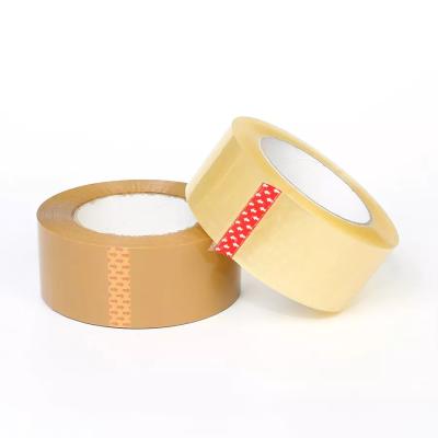 China 2inches X 100yards Clear And Brown Bopp Adhesive Strong Acrylic Packing Tape Roll With For Packing Shipping for sale