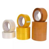 China Yellow Brown Custom Waterproof Acrylic Bopp Single Sided Pressure Sensitive Adhesive Tape for sale