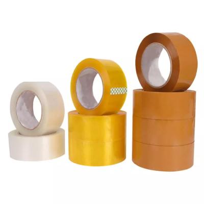 China Yellow Brown Custom Waterproof Acrylic Bopp Single Sided Pressure Sensitive Adhesive Tape for sale