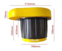 China 3 Inches Winding Film Handle With Brake Film Roller PP Material for sale