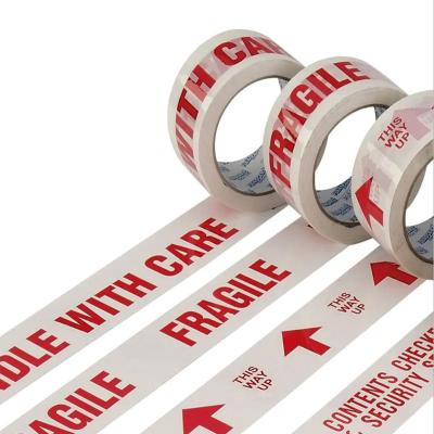 China Hot Sales Custom Logo Printed Bopp Packing Tape Custom Logo Printed Bopp Packing Tap Warning Tape FRAGILE for sale