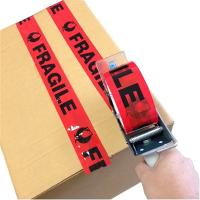 China Warning Carton Bopp Sealing Tape Fragile Packing Red Fragile Tape for sale