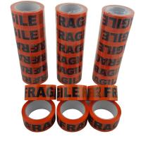 China Warning Carton Bopp Sealing Tape Fragile Packing Red Fragile Tape for sale