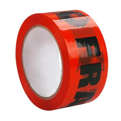 China OPP Packaging Adhesive Cello Jumbo Roll Shipping Custom Logo Printed Clear Fragile Plastic Bopp Packing Tape for sale