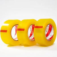 China Customized Packaging Adhesive Shipping Tape Clear Yellow Plastic BOPP Packing Tape for sale