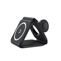 China 10W 3 in 1 Magnetic Foldable Wireless Charging Station for Smartphones 15W Output for sale