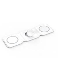 China 3 in 1 Foldable Magnetic Wireless Charging Station 15W Qi Fast Charger for Phone iWatch Airpods for sale