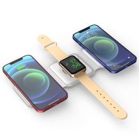 China Foldable 3 In 1 Wireless Charging Station QI Fast Charging Stand For IPhone 15W for sale