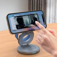 China Metallic 3 In 1 Wireless Charging Station Folding Fast Charging Magnetic 15W for sale