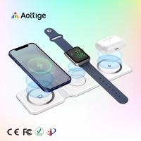 China Magnetic 3 in 1 Wireless Charging Station Folding 15W Fast Charging 128g for sale