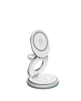 China 360 Rotating Metal 3 in 1 Wireless Charging Station 15W Fast Charging for Phone Watch Earbuds for sale