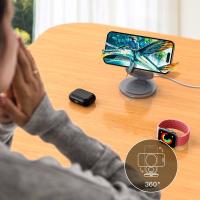 China Folding 3 in 1 Wireless Charging Station 15W Fast Charging for Phone Earphone Watch for sale