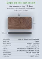 China Custom Wood Portable Wireless Power Bank 10W for Christmas Gifts for sale