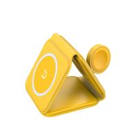 China Customized 3 In 1 Wireless Charging Station Magnet Qi Fast Charging Folding for sale