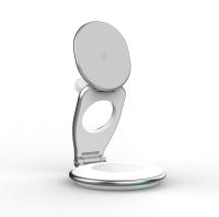 China Qi 15W Fast Charging Wireless Charger 3 in 1 Foldable Magnetic Charging Pad with 9V 2A Input for sale