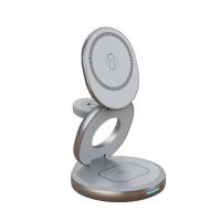 China Private Mold 3 in 1 Wireless Charging Station 15W Fast Charging for Phone Earphone Watch for sale