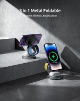 China Private Mold 3 in 1 Wireless Charging Station 15W Fast Charging for Phone Earphone Watch for sale