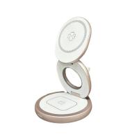 China 3 in 1 Foldable Magnetic Wireless Charging Station 15W 10W 7W 5W for Phone Earphone Watch for sale