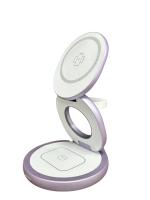 China 3 in 1 Foldable Magnetic Wireless Charging Station 15W 10W 7W 5W for Phone Earphone Watch for sale