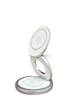 China 3 in 1 Foldable Magnetic Wireless Charging Station 15W 10W 7W 5W for Phone Earphone Watch for sale