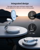 China 15W 3-in-1 Magnetic Wireless Charger Stand Foldable Zinc Alloy Silicone ABS for Phone AirPods iWatch for sale