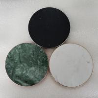 China Real Marble Aluminum Wireless Charger With LED Lamp Illumination Fast Charging for sale