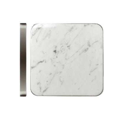 China Real Marble Square QI Wireless Charger 10W 7.5W Fast Charging 2-10mm Distance for sale
