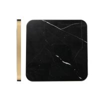 China Real Marble Square QI Wireless Charger 10W 7.5W Fast Charging 2-10mm Distance for sale