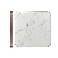 China Real Marble Square QI Wireless Charger 10W 7.5W Fast Charging 2-10mm Distance for sale