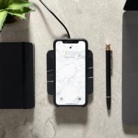China Real Marble Square QI Wireless Charger 10W 7.5W Fast Charging 2-10mm Distance for sale