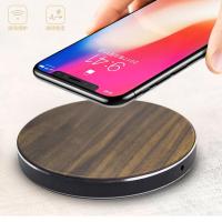 China Custom Wooden Wireless Charger Pad 10W Fast Charging 5V 2A for Corporate Gifts for sale