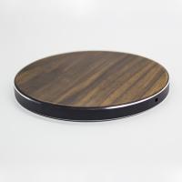China 10W Fast Wireless Charger Pad Real Handcrafted Wood 9V 1.67A Input for Mobile Phone for sale