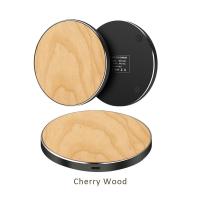 China 10W Fast Wireless Charger Pad Real Handcrafted Wood 9V 1.67A Input for Mobile Phone for sale
