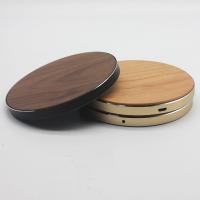 China 10W Fast Wireless Charger Pad Real Handcrafted Wood 9V 1.67A Input for Mobile Phone for sale