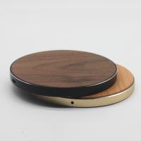 China Qi Wooden Wireless Charger 10W 2-10mm Charging Distance 5V 1A 9V 1.1A Output for sale