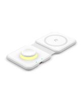 China 15W 2 In 1 Wireless Charging Station Magnetic Fast Charger With Night Light for sale