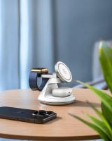 China 3 in 1 Wireless Charging Stand 15W Fast Charging for Phone Watch Earphone for sale