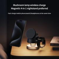China Fast 4 In 1 Foldable Variable Night Light Lamp Wireless Charger Station CUSTOM LOGO Qi Magnetic Wireless Charging for sale