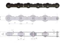 China Roller Dia 70x25 Escalator Spare Part Pitch 133.33 Stainless Steel Escalator Chain for sale