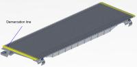 China Type 1400 Escalator Step 400 Grey Aluminum Pallet With 2 Sides Yellow Demarcation Line for sale