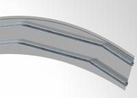 China T 3 Escalator Balustrade Skirt Panel Upper Curve Escalator  Lower Curve for sale