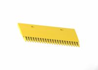 China OEM Yellow Powder Coated Escalator Floor Plate Pitch 8.466 Aluminum Moving Walk Comb for sale