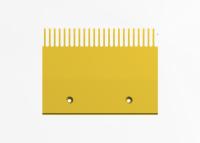 China OEM Yellow Powder Coated Escalator Floor Plate Pitch 8.466 Aluminum Moving Walk Comb for sale